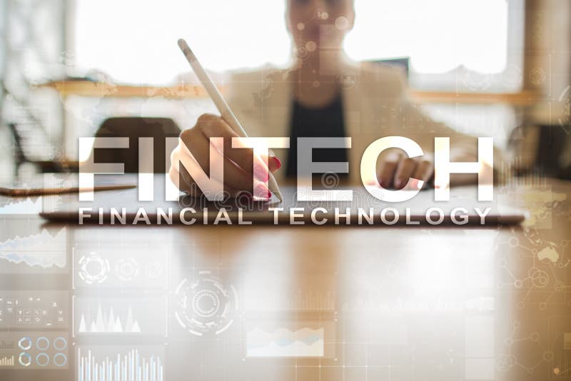 Fintech - Digital Financial Technology. Blockchain and Cryptocurrency ...