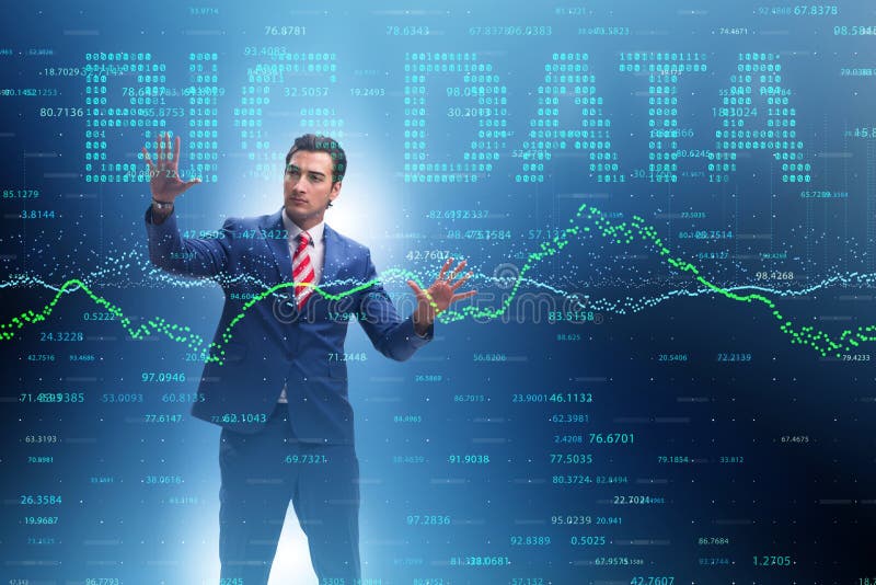 The Fintech Financial Big Data Concept with Analyst Stock Photo - Image ...