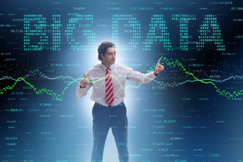 The Fintech Financial Big Data Concept with Analyst Stock Photo - Image ...