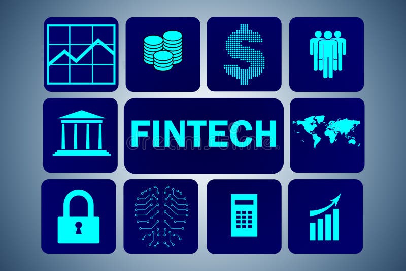 The Fintech in Financial Technology Concept Stock Illustration ...