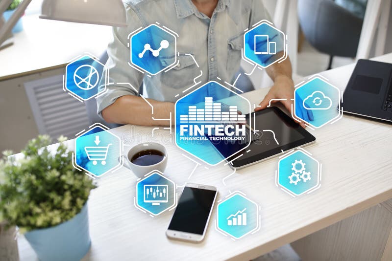 FINTECH FInancial Technology Internet and Business Concept. Stock Photo ...