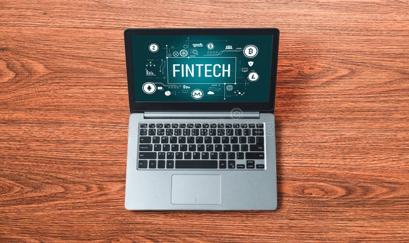 Fintech Financial Technology Software for Modish Business Stock Photo ...