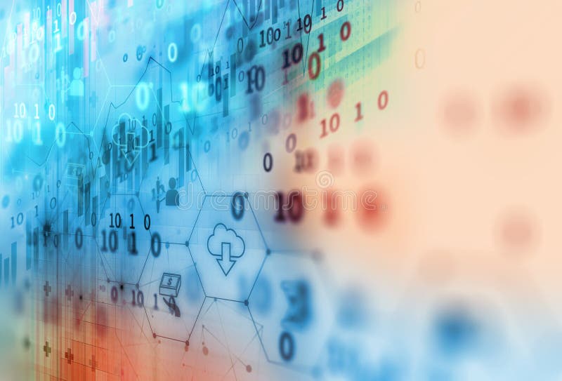 Fintech Icon on Abstract Financial Technology Background . Stock ...