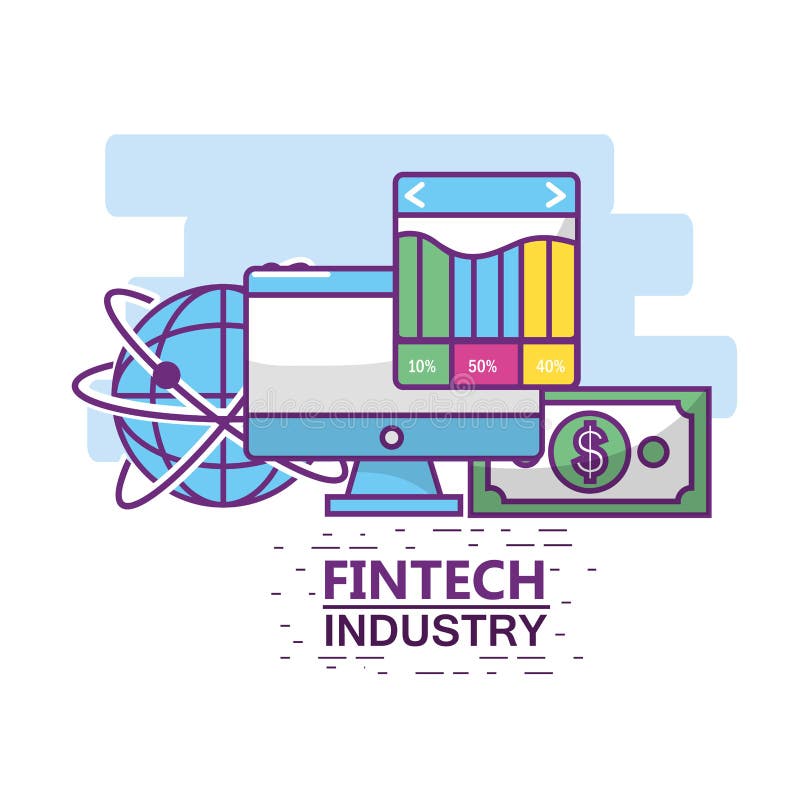 Fintech industry design stock vector. Illustration of innovation ...