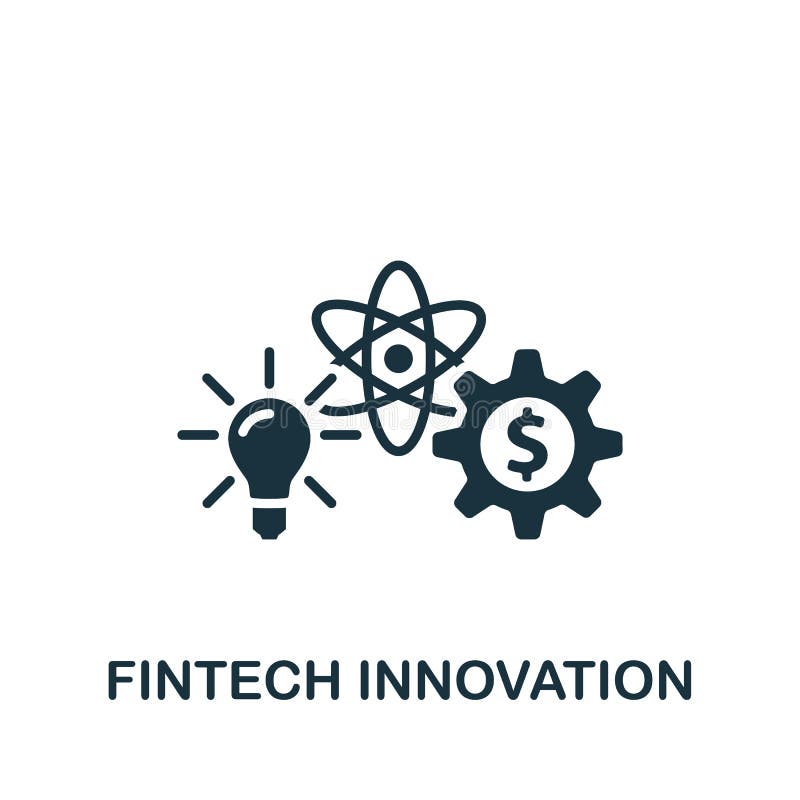 Fintech Innovation Icon. Monochrome Simple Fintech Industry Icon for ...