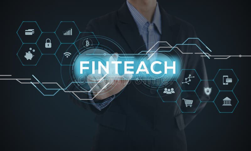 Fintech Web Computer Future of Financial Technology Concept Stock Photo ...