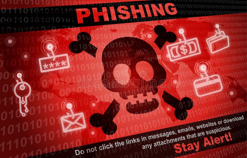 Phishing Alert Background. Hacker and Cyber Criminals Phishing Stealing ...