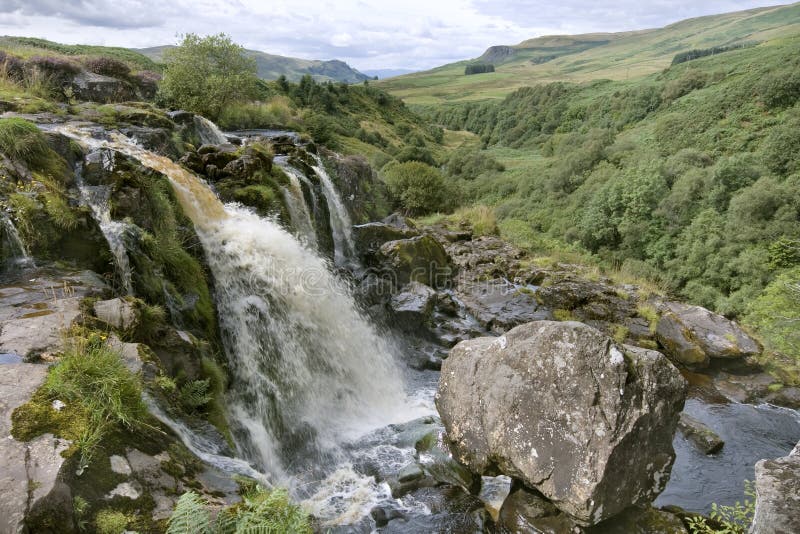 Fintry Loup Waterfall stock photo. Image of scenery, rocks - 10851080