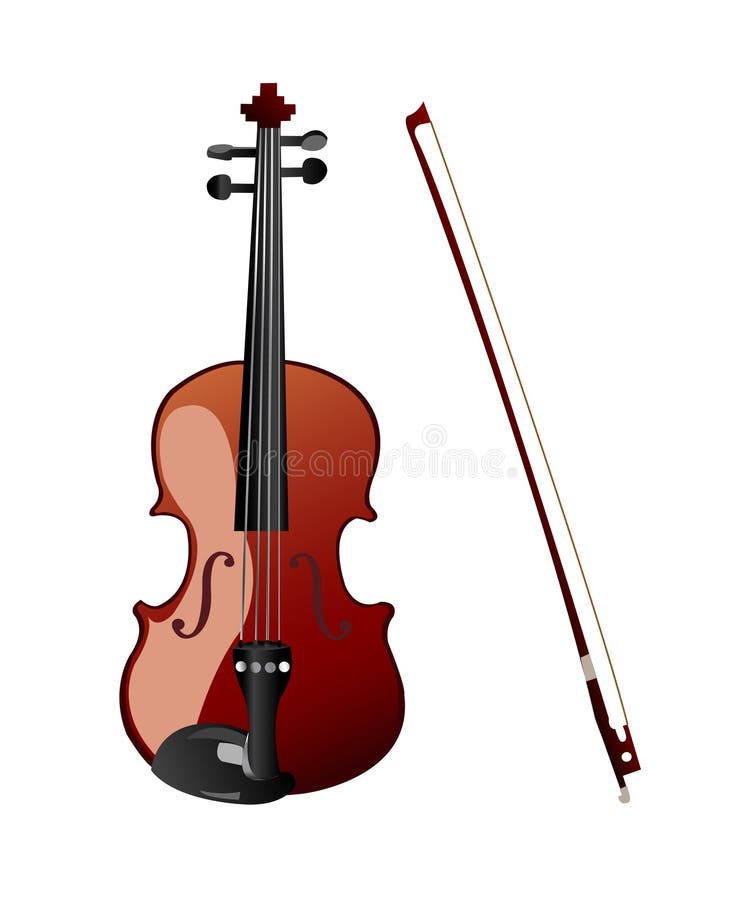 Fiol och Notlinje vektor illustrationer. Illustration av orange - 44352295