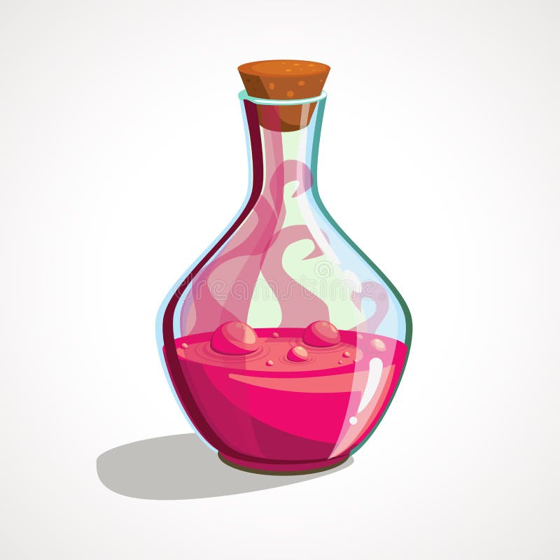 Fiole De Dessin Avec Potion De Sorcière Illustration Vectorielle ...