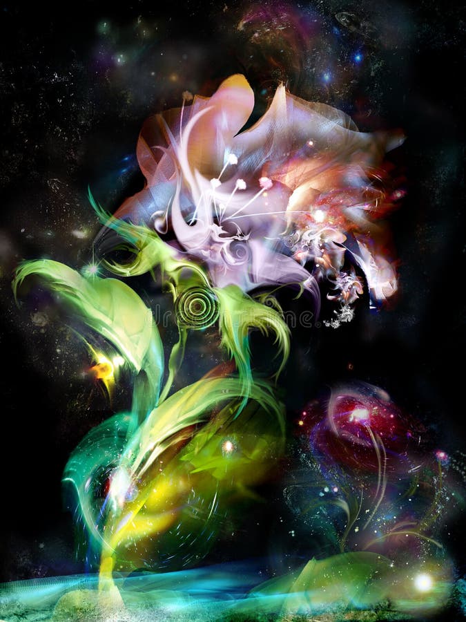 Fiori mistici illustrazione di stock. Illustrazione di illustrazione ...