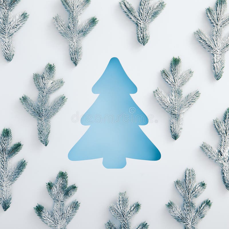 233 Minimal Concept Fir Blue Tree Shape Stock Photos - Free & Royalty ...