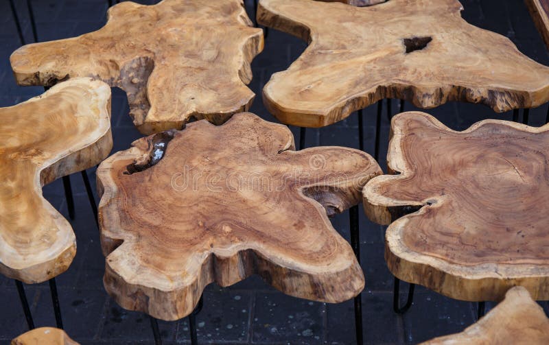 Tree Trunks, Authentic and Natural. Stock Image - Image of logs, blue ...