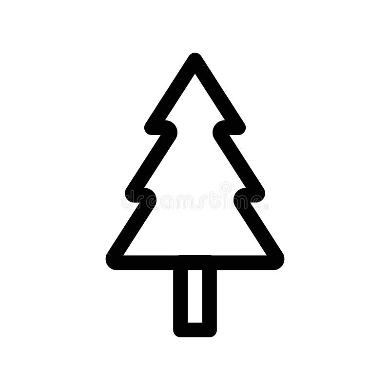 Fir Tree Icon Design in Filled and Outlined Style Stock Vector ...
