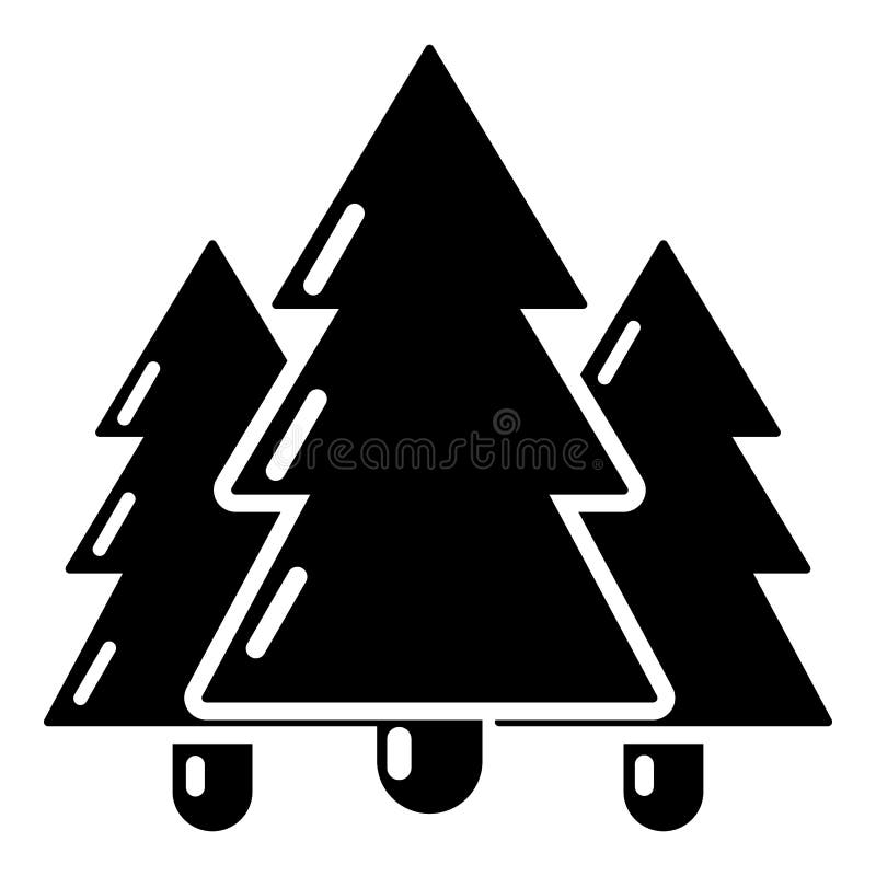 Fir Tree Icon, Simple Black Style Stock Vector - Illustration of shape ...