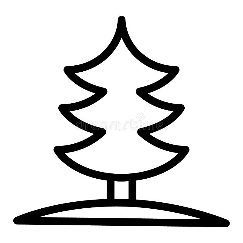 Fir Tree Line Icon. Spruce Vector Illustration Isolated on White Stock ...