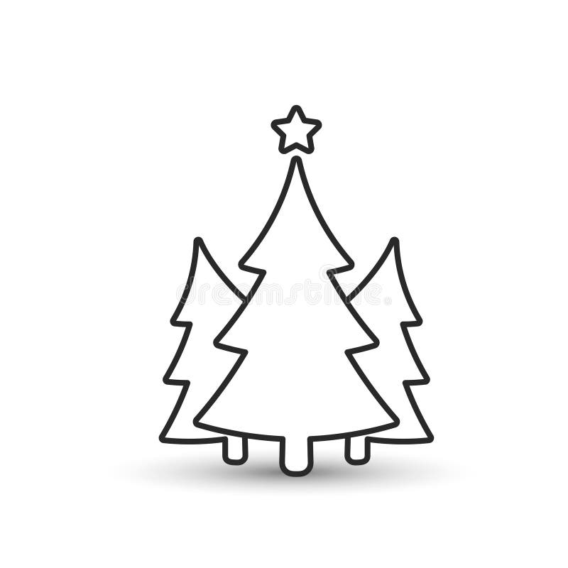 Modern Fir Tree Outline Stock Illustrations – 2,526 Modern Fir Tree ...