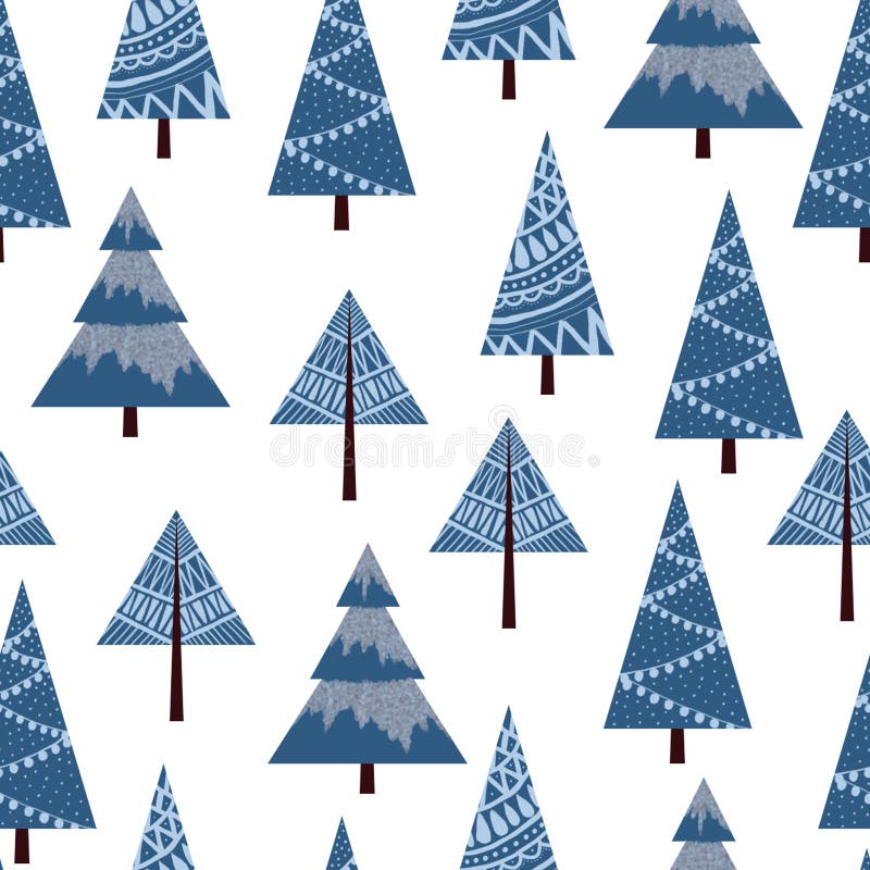 Fir_tree_pattern stock vector. Illustration of paper - 136435634