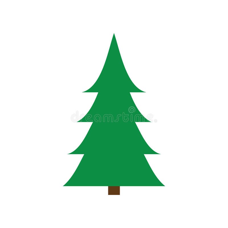 Fir Tree Simple Vector Design Stock Vector - Illustration of decoration ...