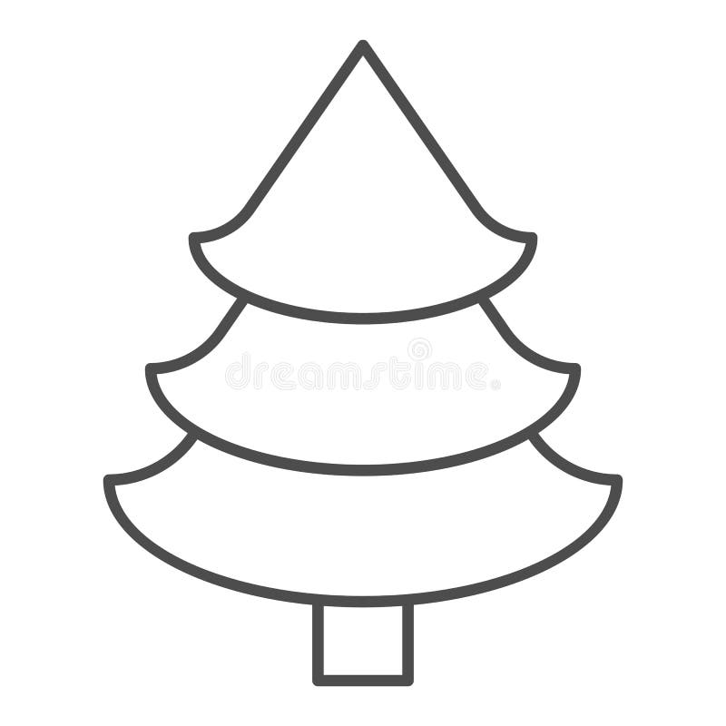 Spruce Outline Vector Icon. Thin Line Black Spruce Icon, Flat Vector ...