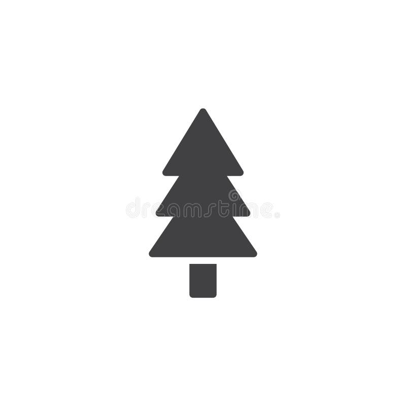 Fir tree vector icon stock vector. Illustration of graphics - 131123933