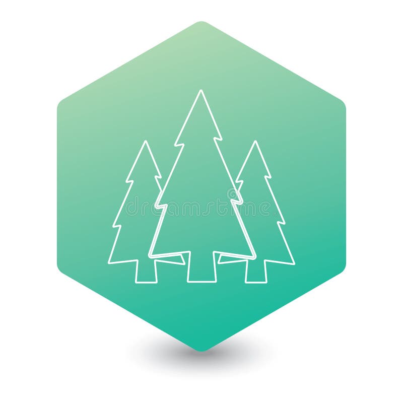 Fir Trees forest icon stock illustration. Illustration of environment ...