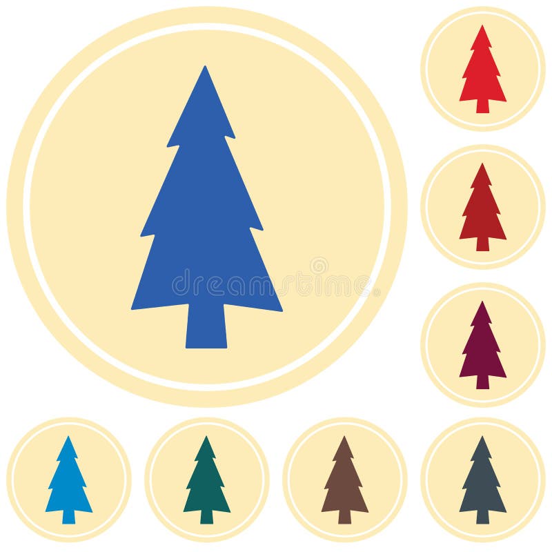 Fir Trees icon stock vector. Illustration of landscape - 110778105