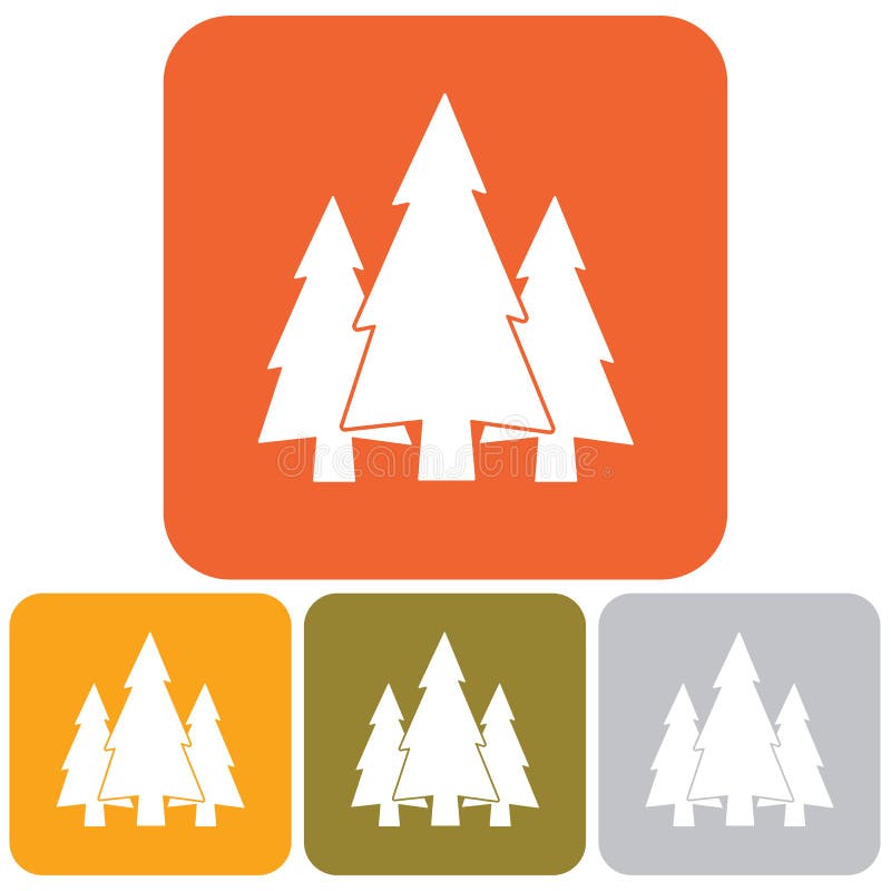 Fir Trees icons set stock vector. Illustration of nature - 90342768