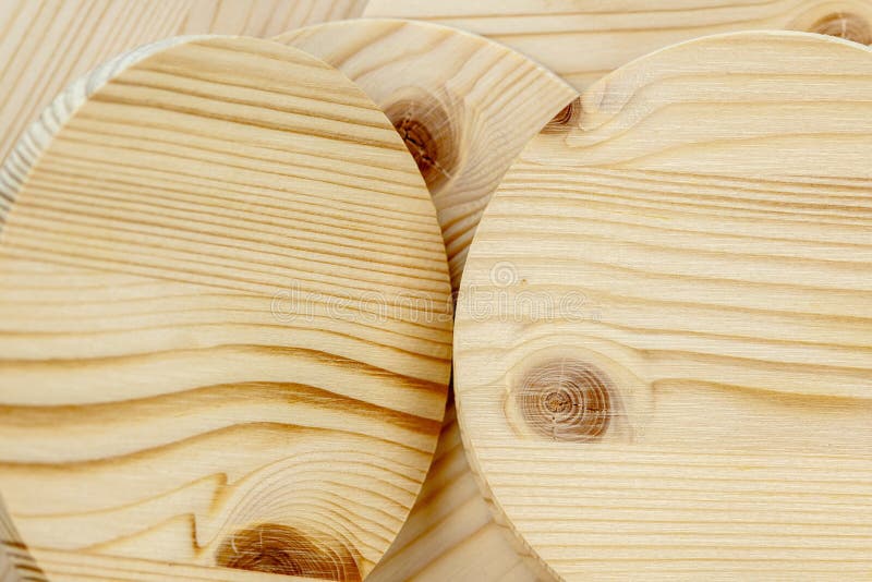 Fir wood discs with grain stock image. Image of nature - 364969923