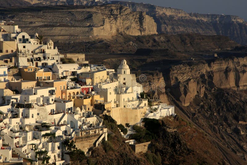 Fira, City In Greece Island Santorini Stock Image - Image of capital ...