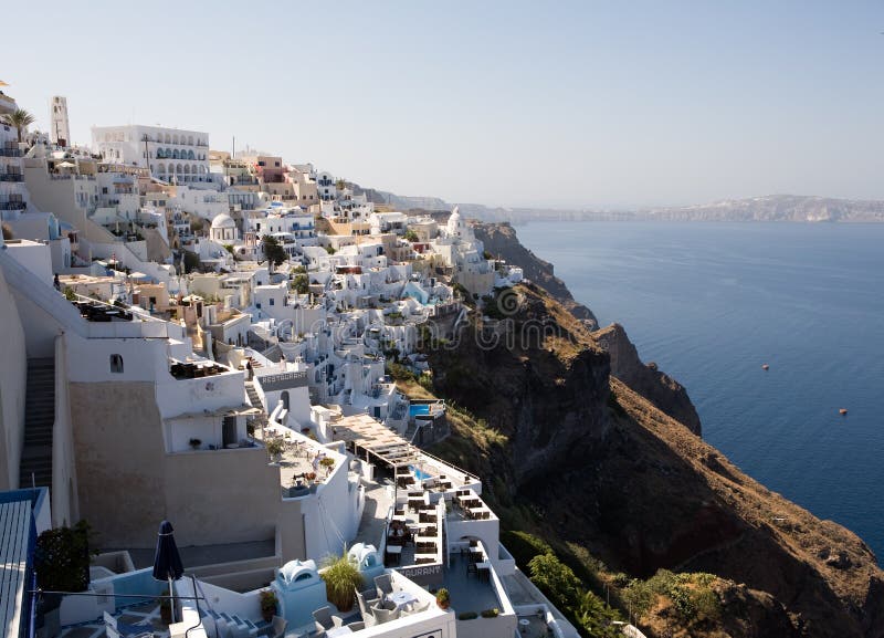 Fira, Santorini stock image. Image of sunny, clift, island - 6927205