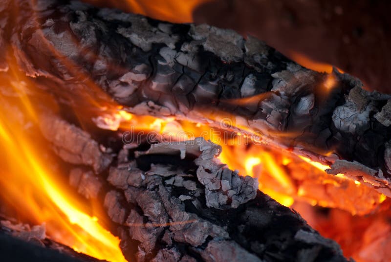 Stone cole is red on fire stock photo. Image of danger - 17058378