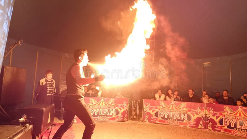Fire editorial stock photo. Image of fire, circus - 136544423