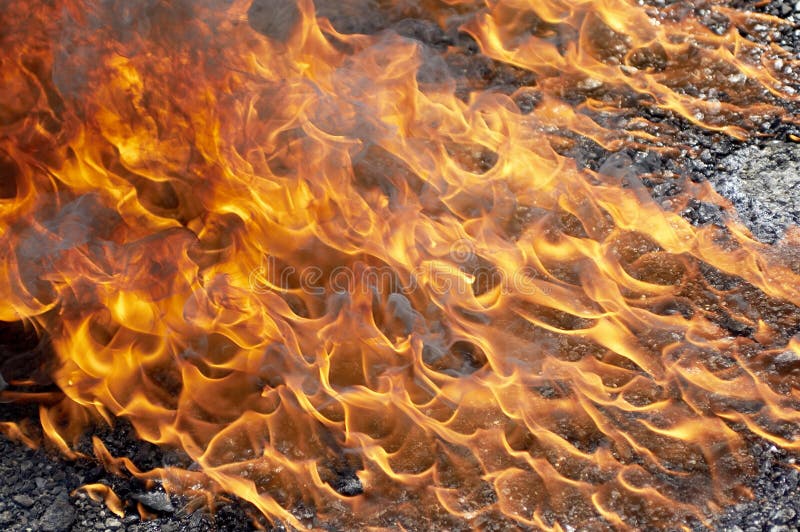 Fire on the ground stock photo. Image of flammable, dangerous - 21731348