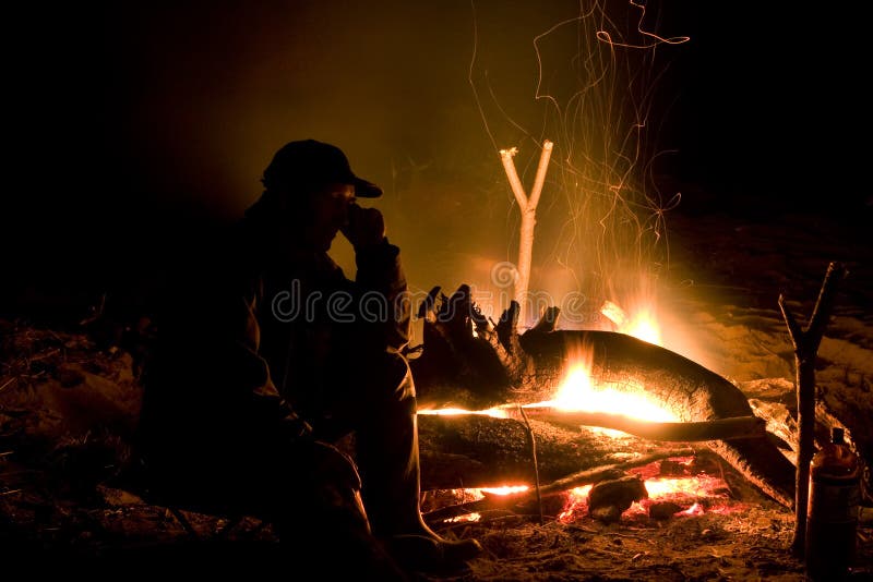 At a fire stock photo. Image of rest, burning, sport - 14601142