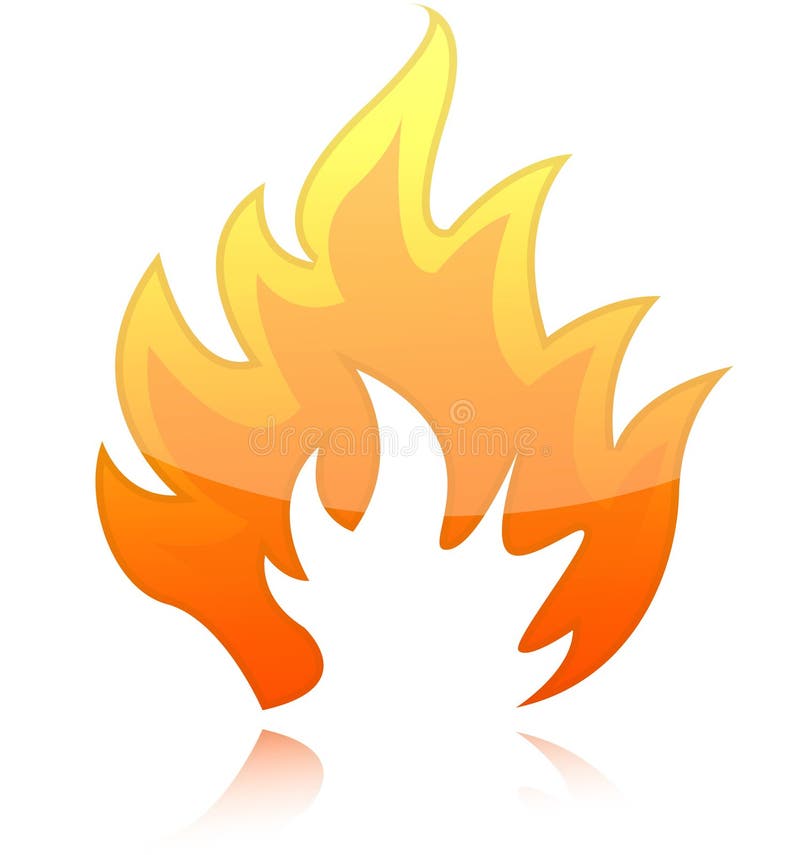 Fire over white stock illustration. Illustration of cartoon - 2547716