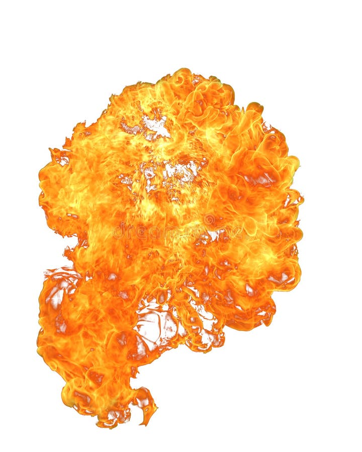Explosion on White Background Stock Photo - Image of orange, fire: 7149676