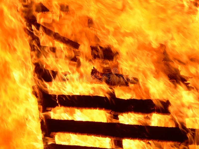 Cremation Ceremony: Funeral Pyres on Fire Detail Editorial Photography ...