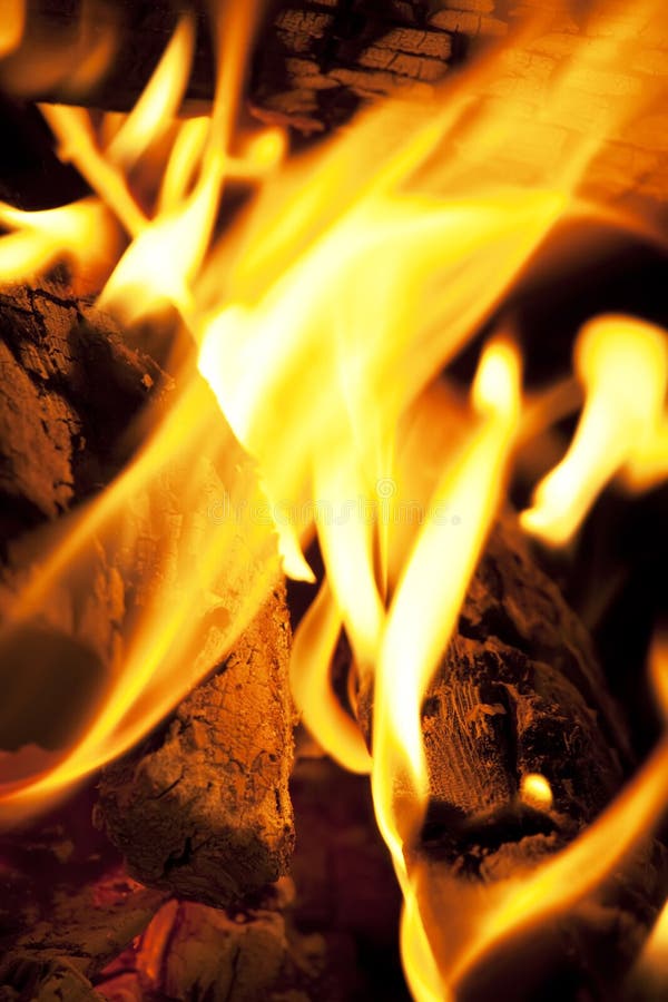 Fire stock image. Image of close, fire, wood, fiery, glow - 18002643
