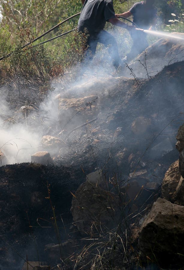 Fire stock image. Image of wood, water, smoke, extinguish - 22339719