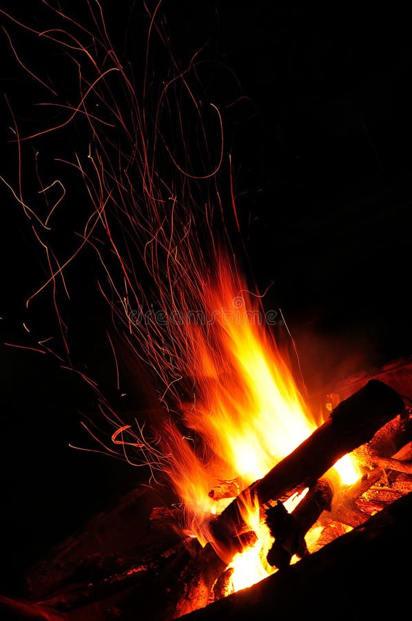 Campfire sparks stock photo. Image of sparkle, heated - 1465450