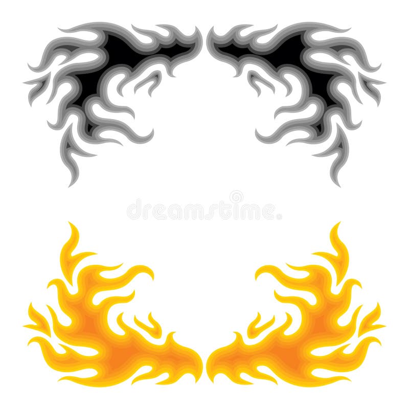 Fire and Flames Vector Icons Stock Vector - Illustration of elements ...