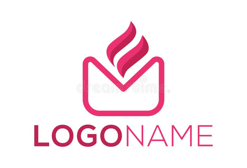 Fire Mail Logo Icon Design stock vector. Illustration of contact ...