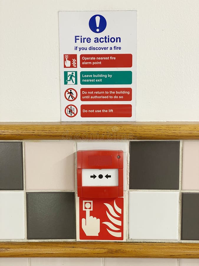 Fire Action Plan Sign and Manual Fire Alarm Point in Public Work Place ...