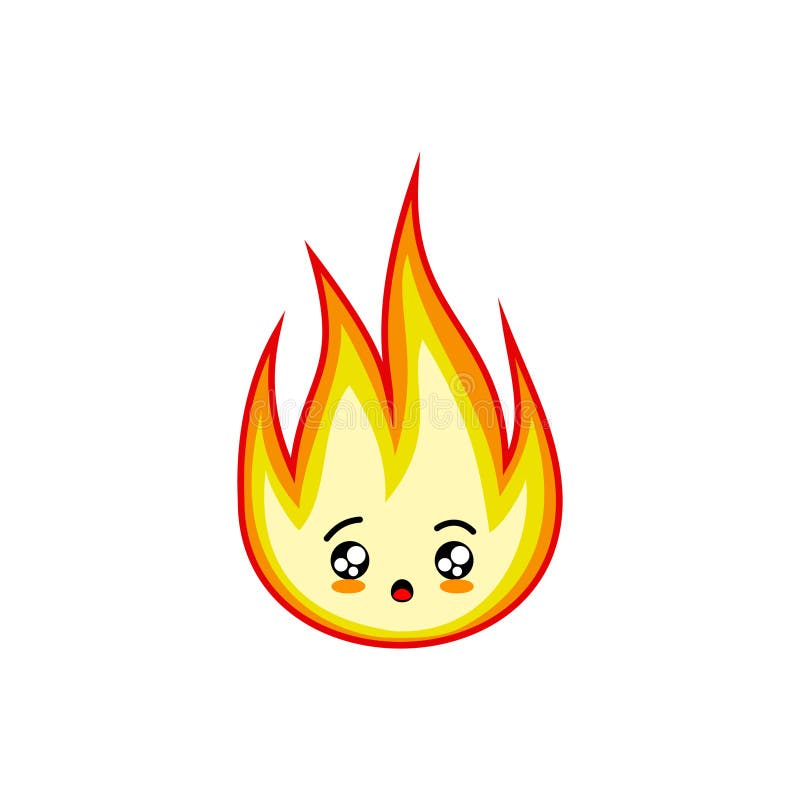 Fire Affection Face Expression Clipart Stock Vector - Illustration of ...