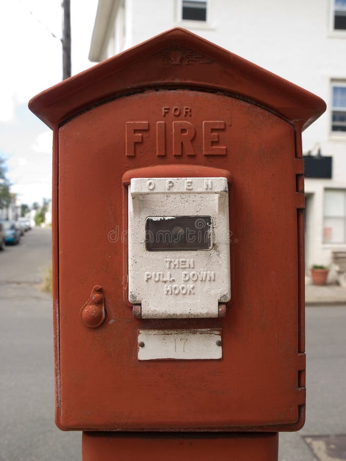 Red Fire Alarm Call Box, USA Editorial Stock Photo - Image of alarms ...