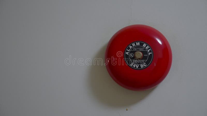 Fire Alarm. Alarm Bell. Hotel. Close-up. Fire Alarm Red Bell. Stock ...