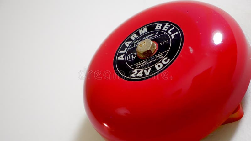 Fire Alarm. Alarm Bell. Hotel. Close-up. Fire Alarm Red Bell. Stock ...