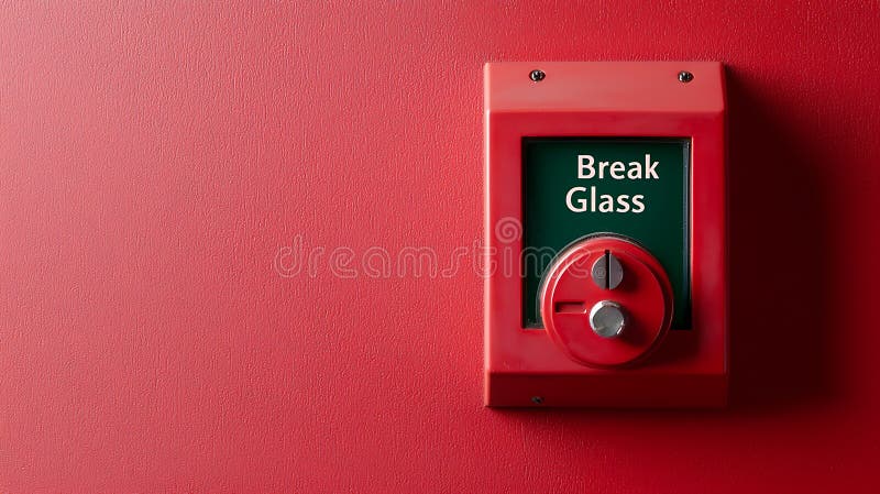 Fire Alarm Break Glass Emergency Feature Stock Illustration ...