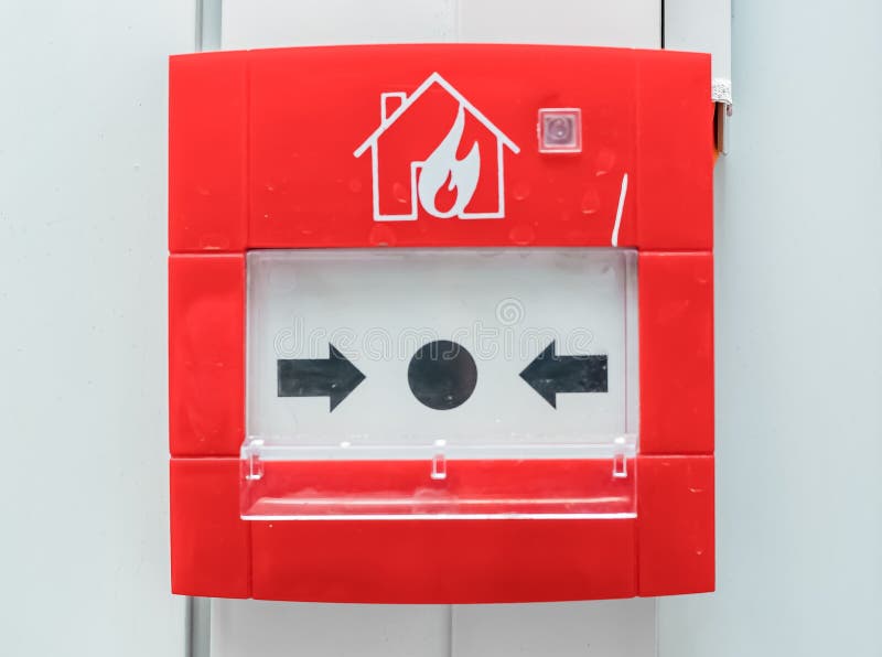 Fire Alarm Button Red Color on the Wall Stock Photo - Image of building ...